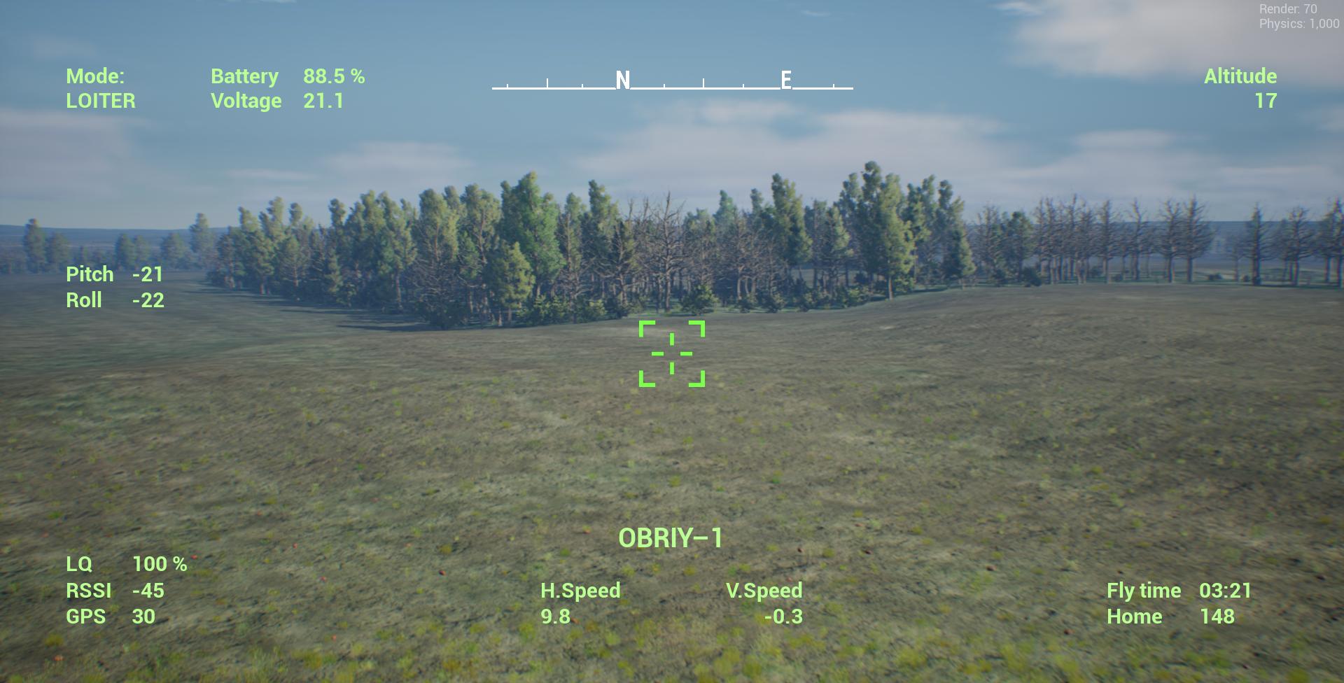 Дрон зі стабілізованою камерою - Obriy Docs